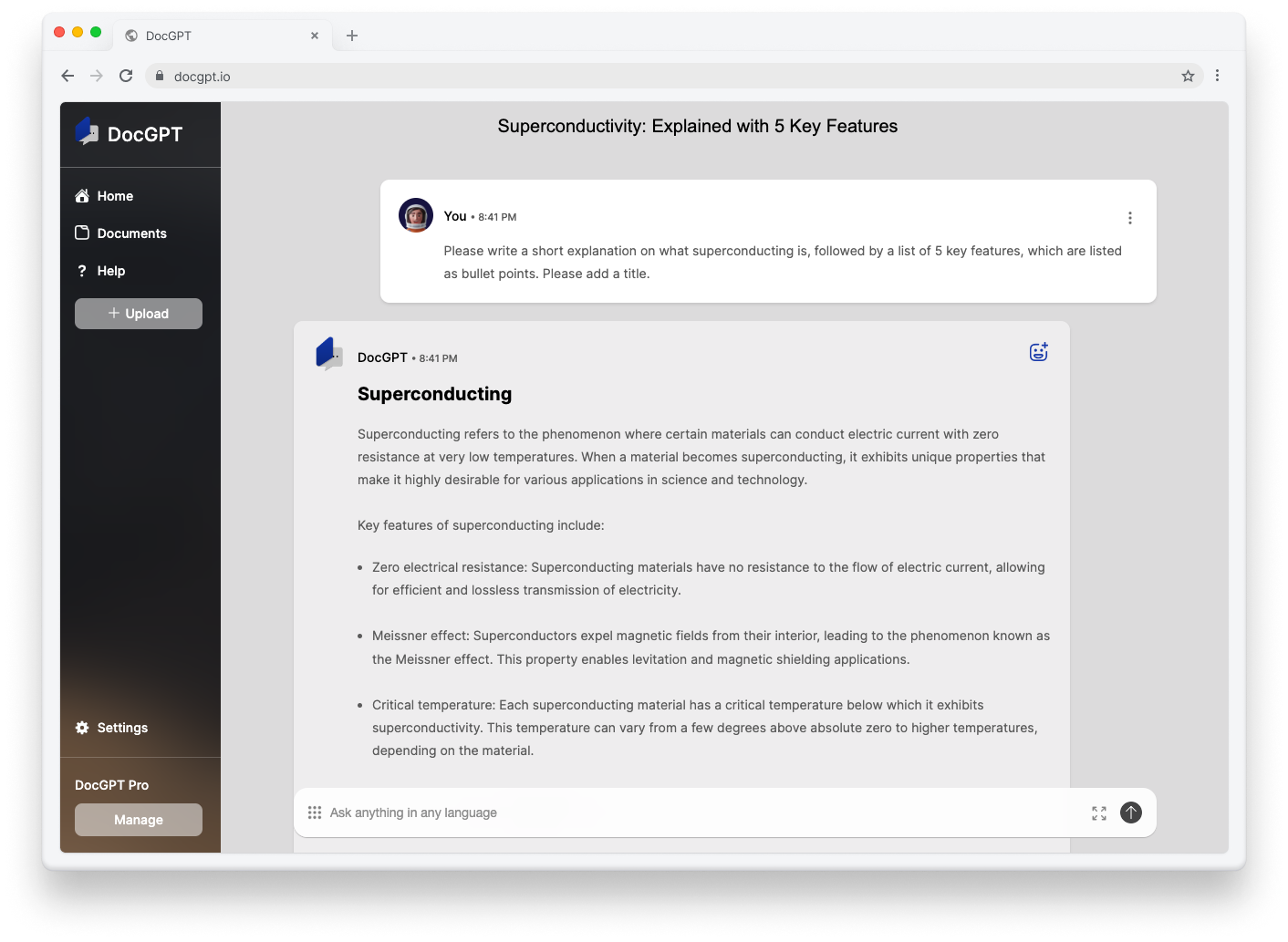 Chat with your documents! - DocGPT